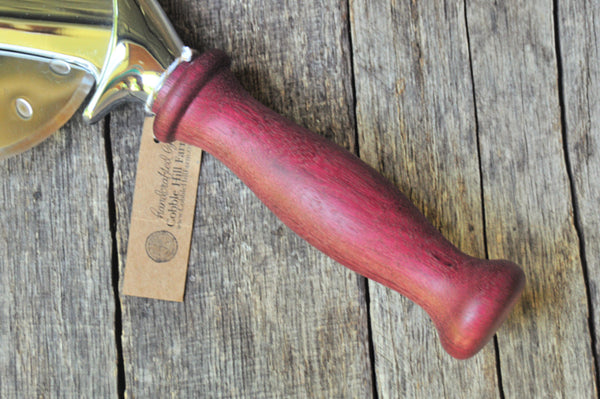 Pizza Cutter with Purple Heart Handle - Cobble Hill Farm Soap & Mercantile